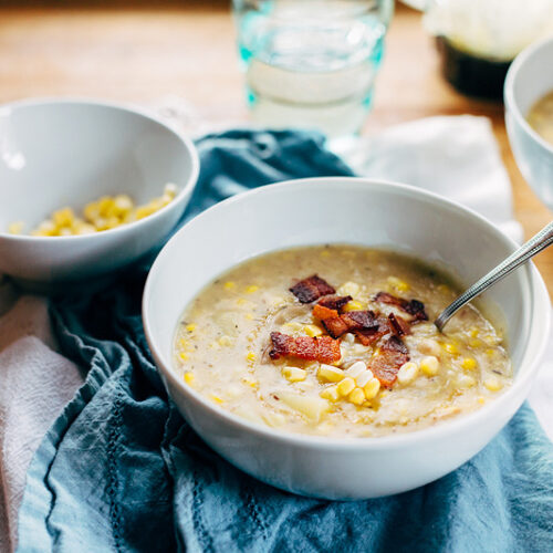 Fresh Corn Chowder with Bacon - Food Banjo