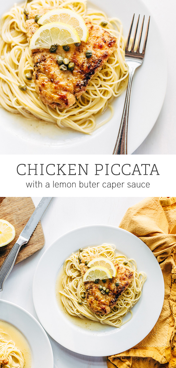 Lemon Chicken Piccata with Angel Hair Pasta - Food Banjo