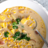 Easy Corn Chowder - with Vegan option - Food Banjo