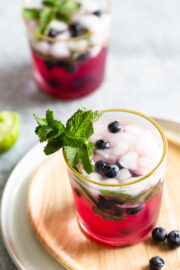Blueberry Mojito Mocktail - Food Banjo