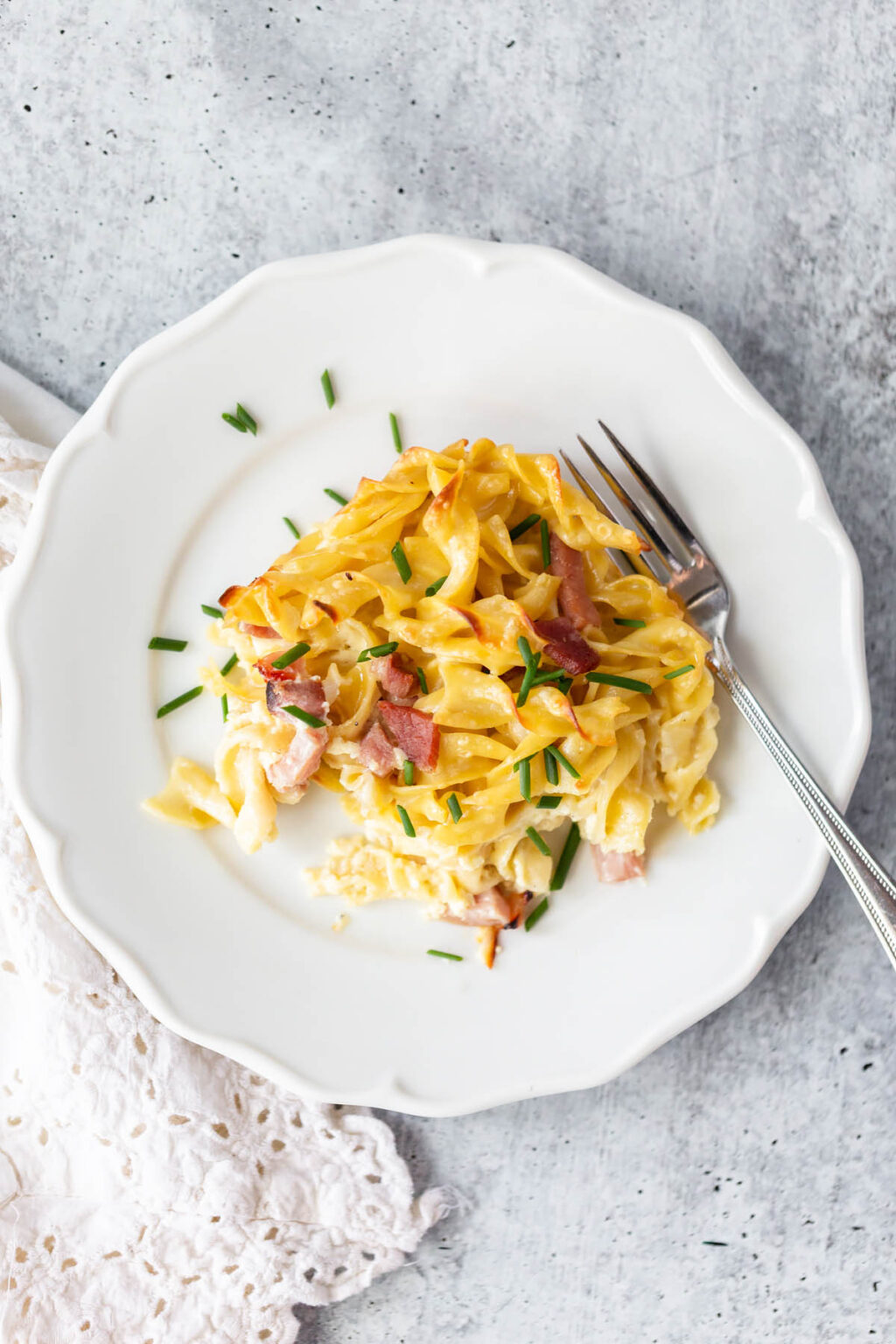 Ham and Noodle Casserole - Schinkenfleckel - Food Banjo