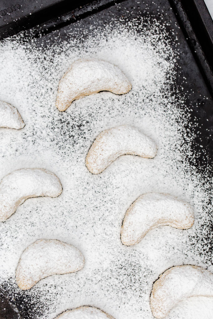 European Walnut Crescent Cookies - Vanillekipferl - Food Banjo