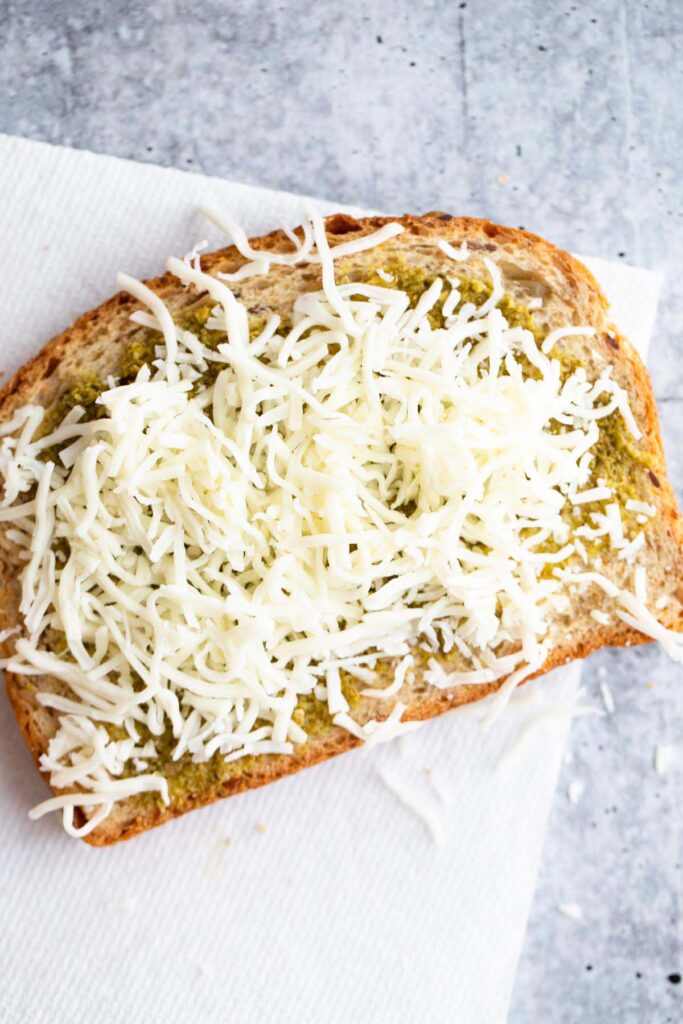 Air Fryer Caprese Grilled Cheese - Food Banjo