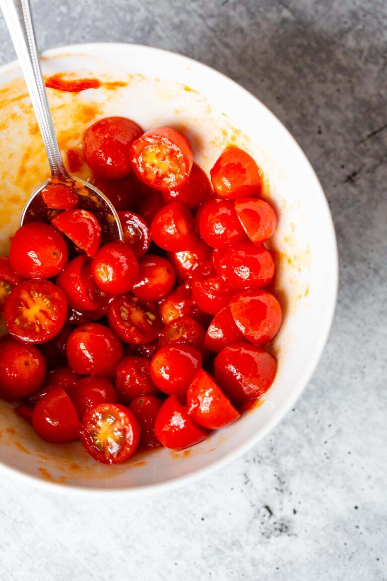 Harissa Roasted Tomatoes - Food Banjo