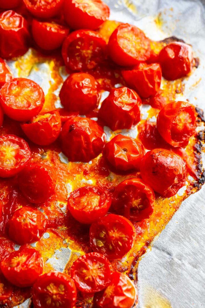 Harissa Roasted Tomatoes - Food Banjo