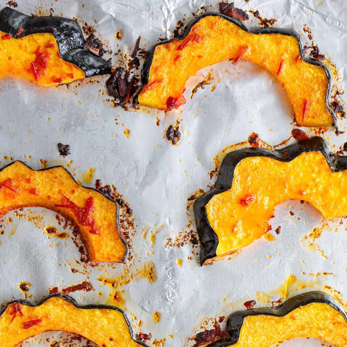 Roasted Harissa Acorn Squash - Food Banjo