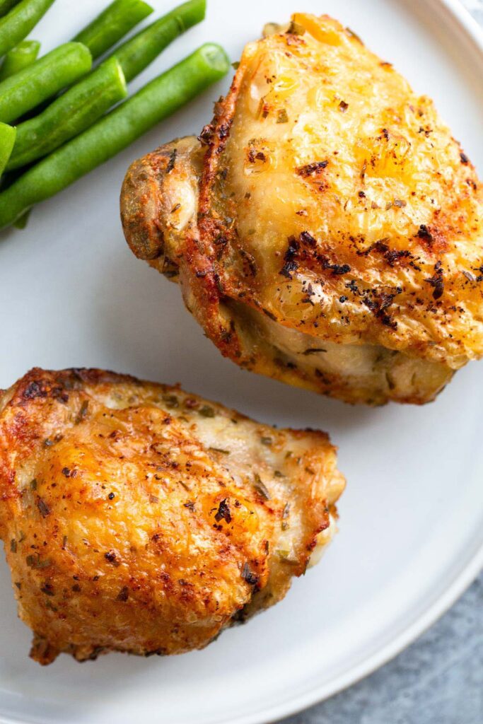Air Fryer Bone In Chicken Thighs - Food Banjo